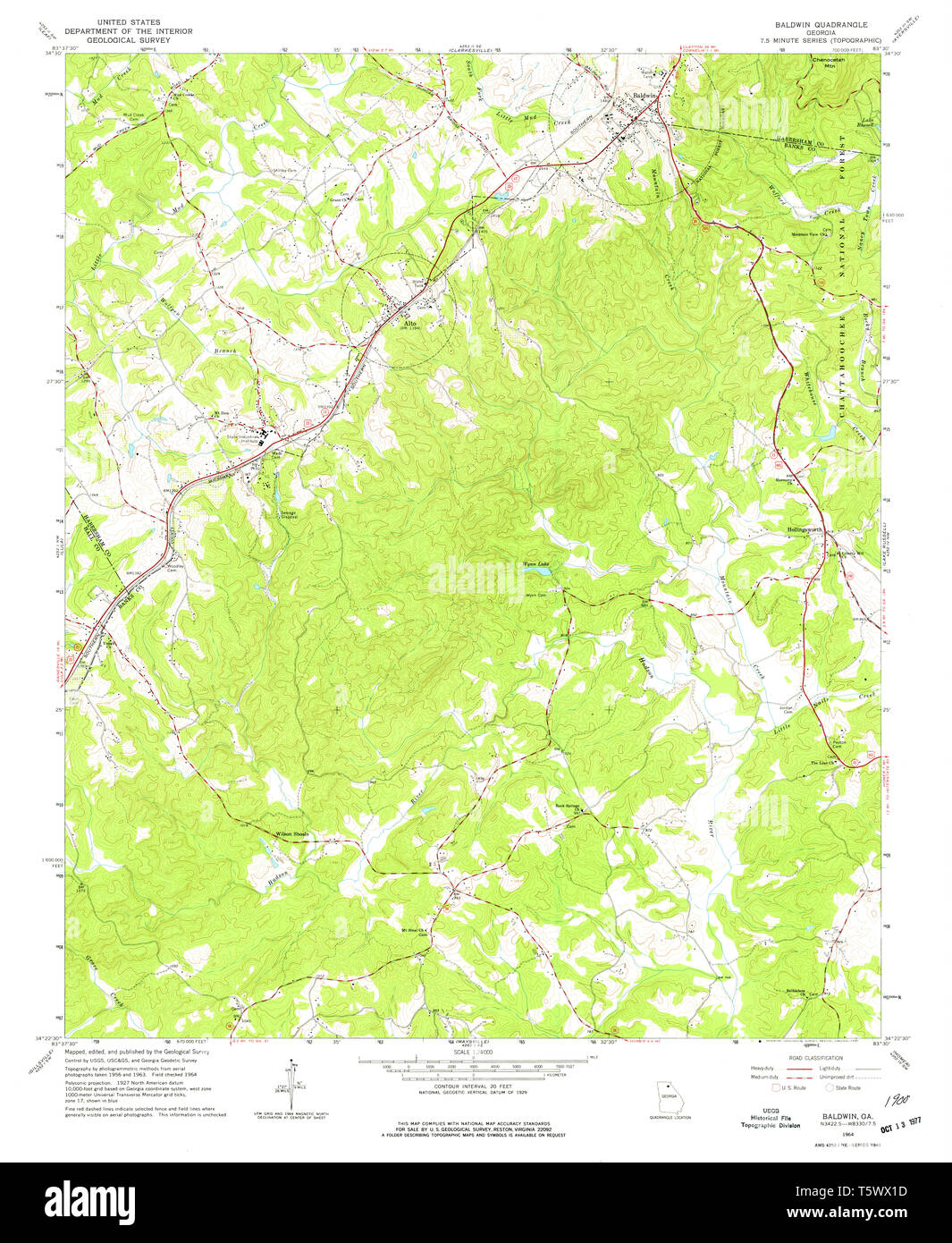 Baldwin georgia map Cut Out Stock Images & Pictures - Alamy