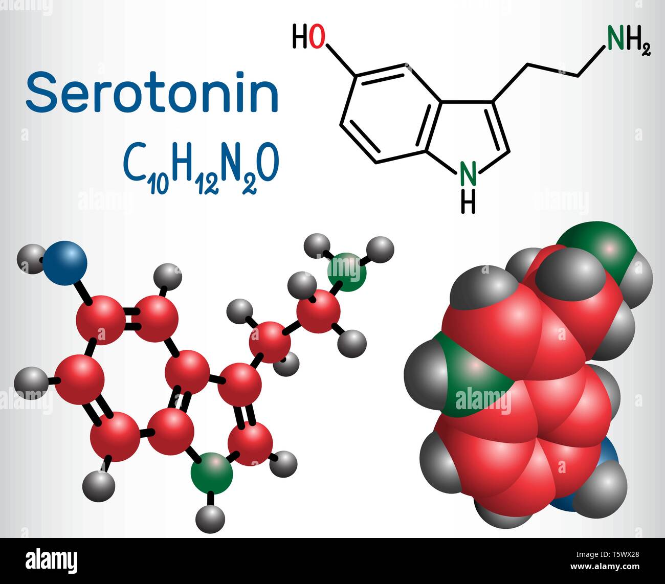 Serotonin Molekyl Struktur