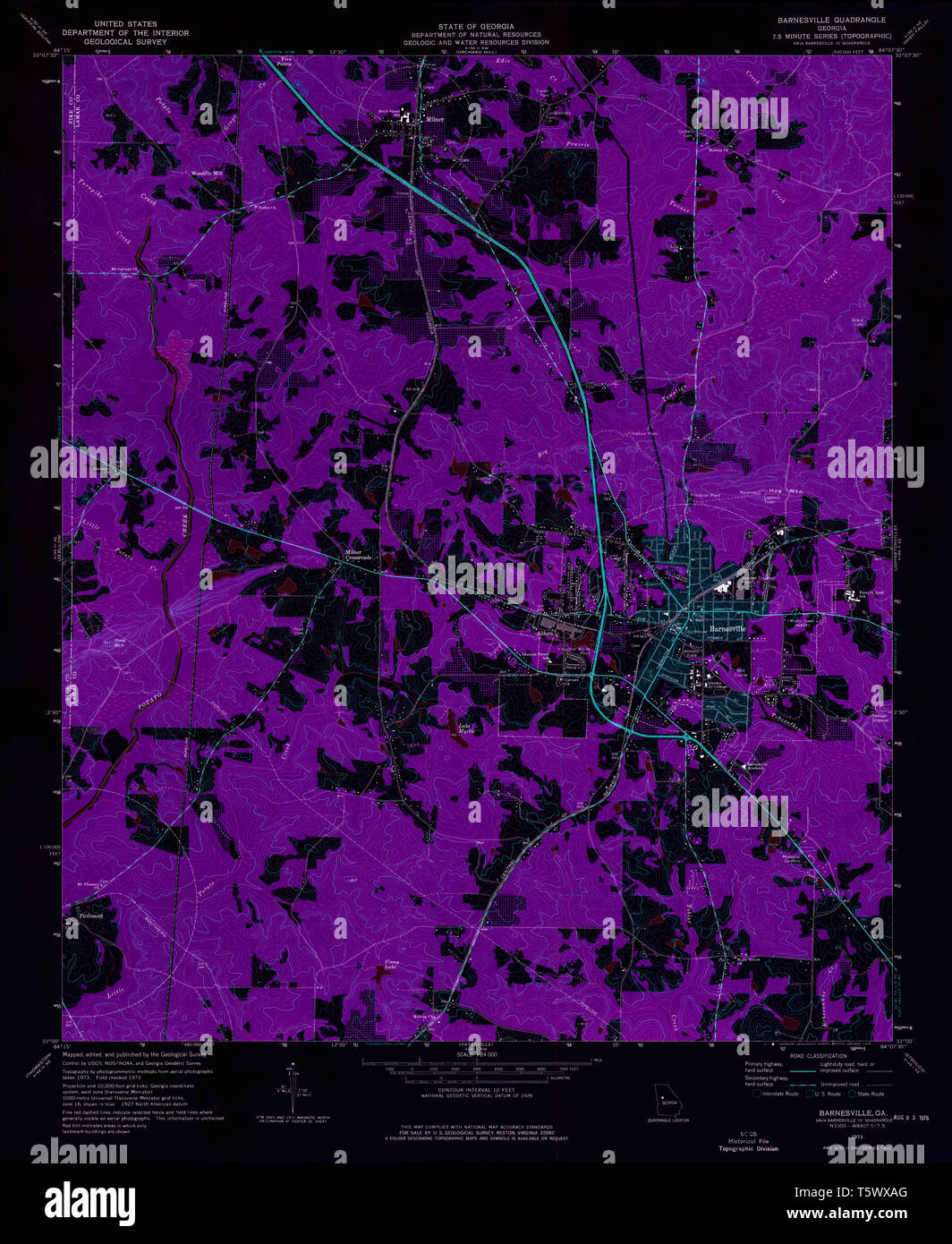 Barnesville georgia map hi-res stock photography and images - Alamy
