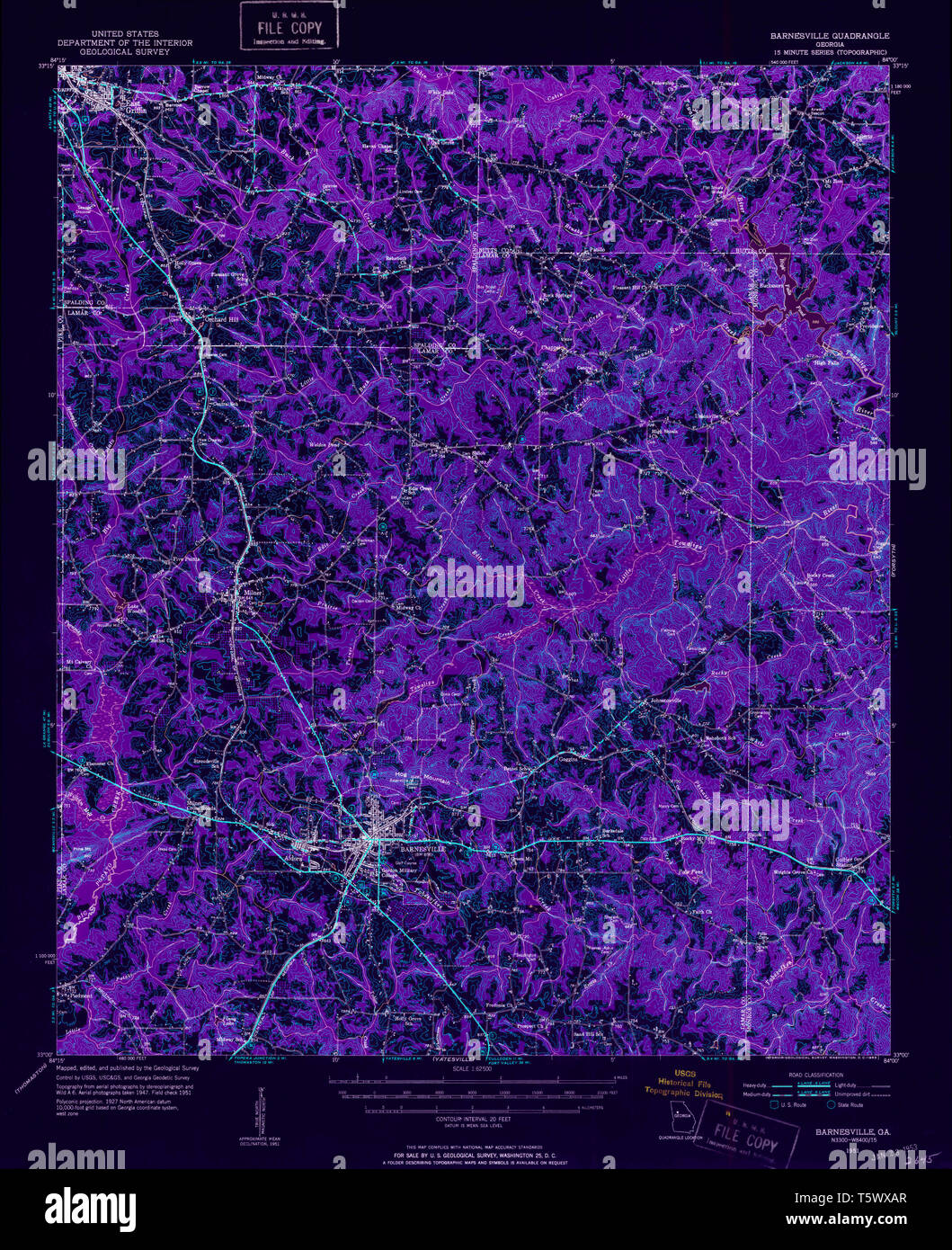 Barnesville georgia map hi-res stock photography and images - Alamy