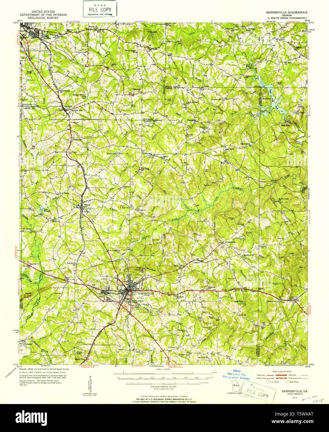 Barnesville georgia map hi-res stock photography and images - Alamy