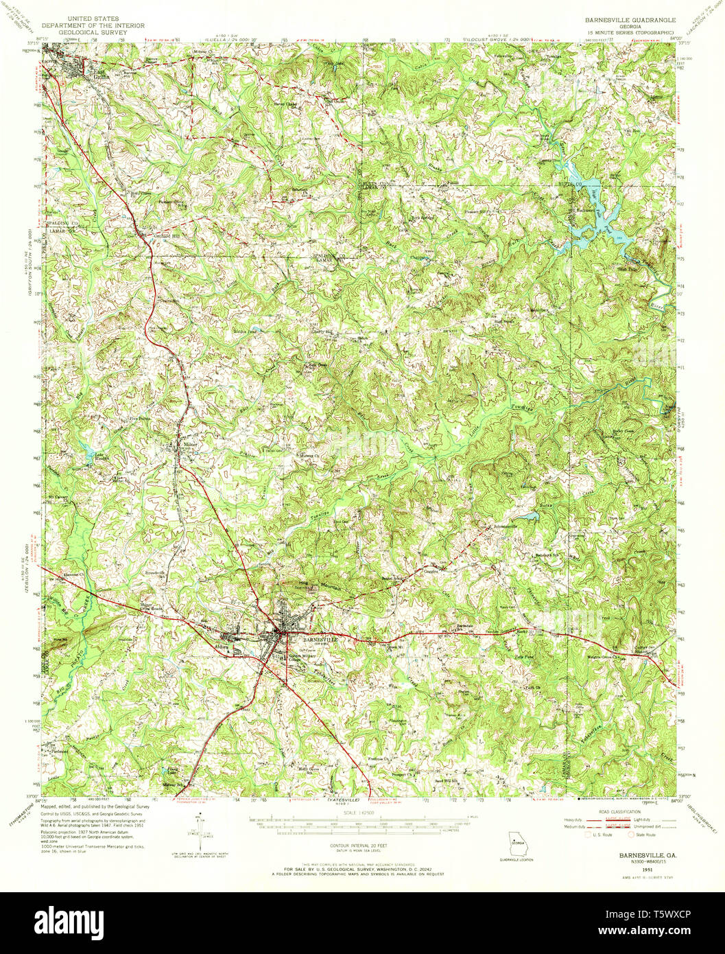 Barnesville georgia map hi-res stock photography and images - Alamy