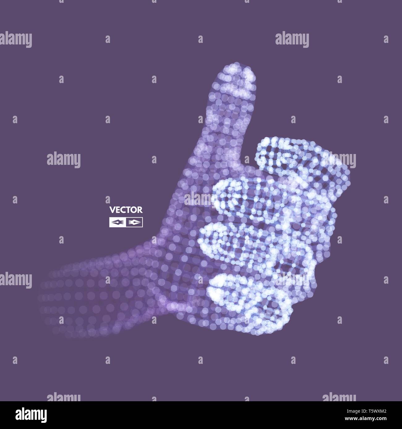 Human arm. Hand model. Connection structure. Future technology concept ...