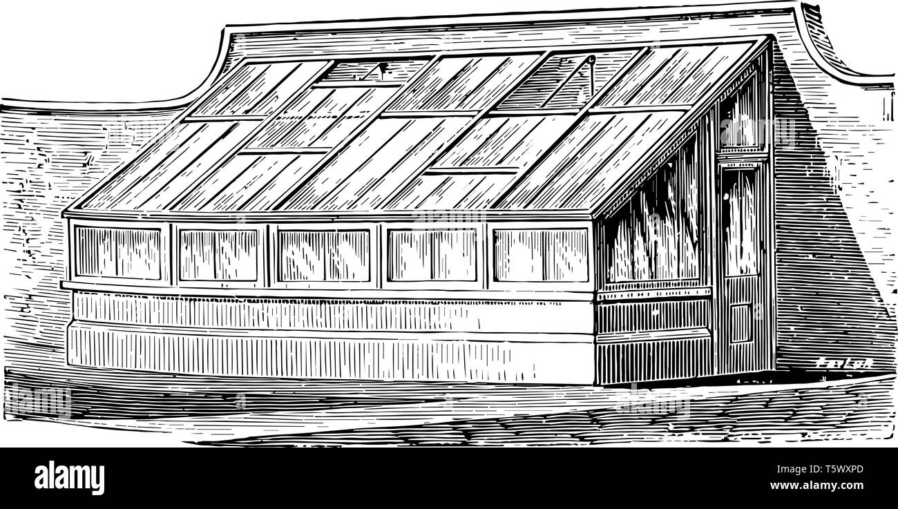 This illustration represents Lean to House which has top ventilation ...