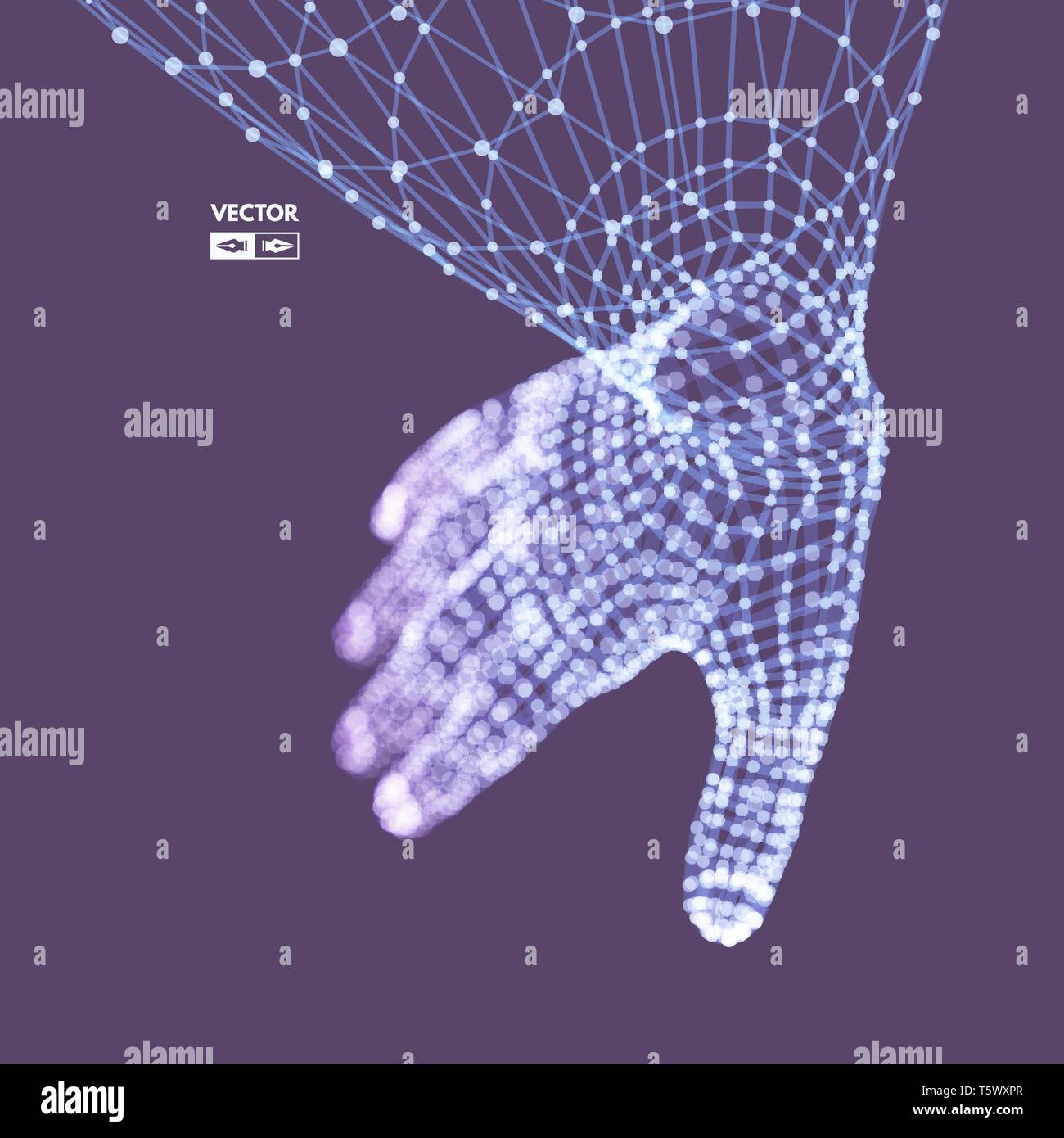 Human arm. Hand model. Connection structure. Future technology concept ...