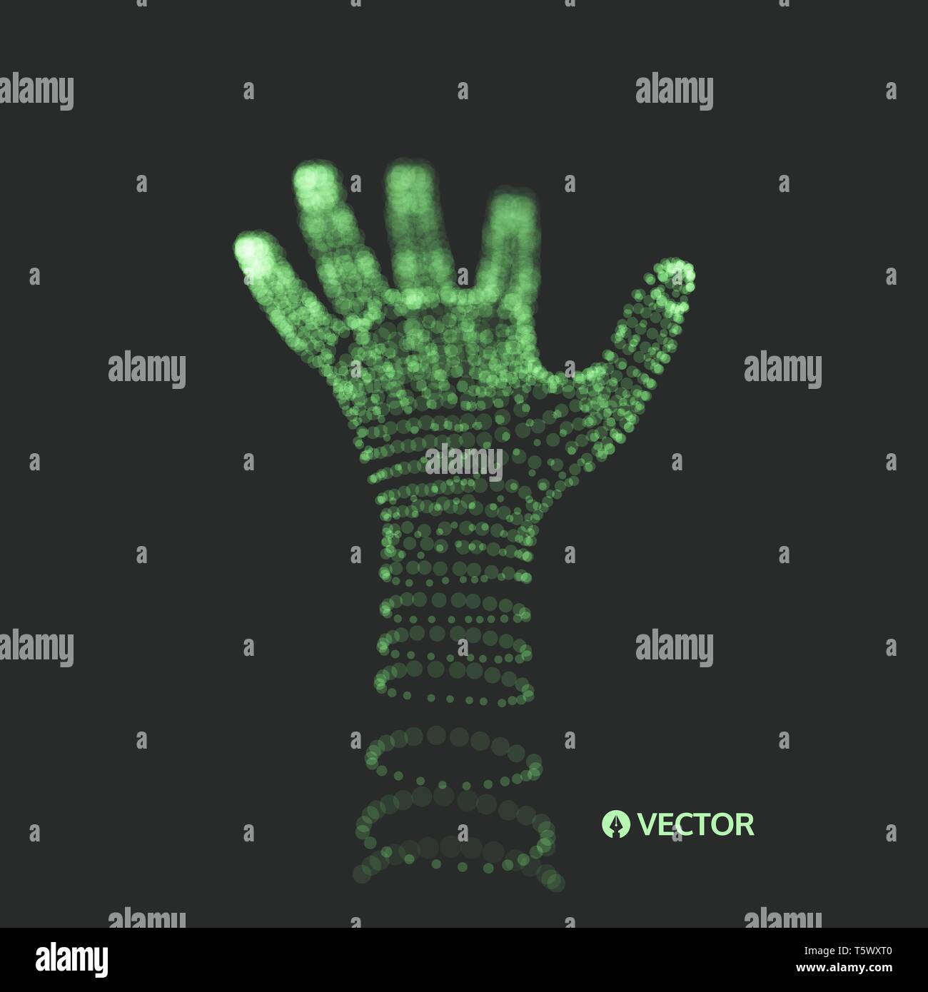 Human arm. Hand model. Connection structure. Future technology concept ...