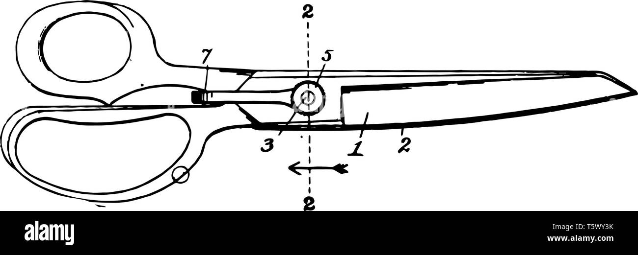 This illustration represents Tension Attachment for Shears vintage line ...
