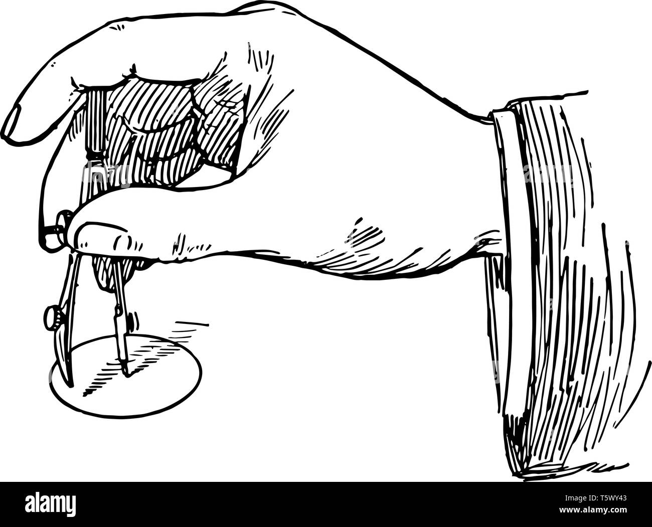 Drawing Small Circles with Bow Instrument Hold with the left hand ...