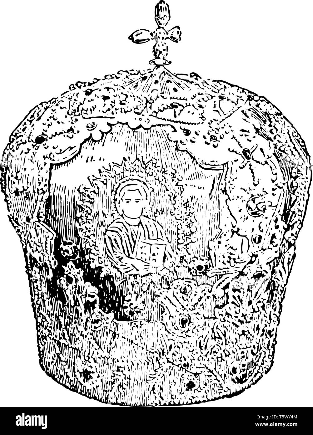 Decorated Greek Mitre from the Orthodox Eastern Church vintage line ...