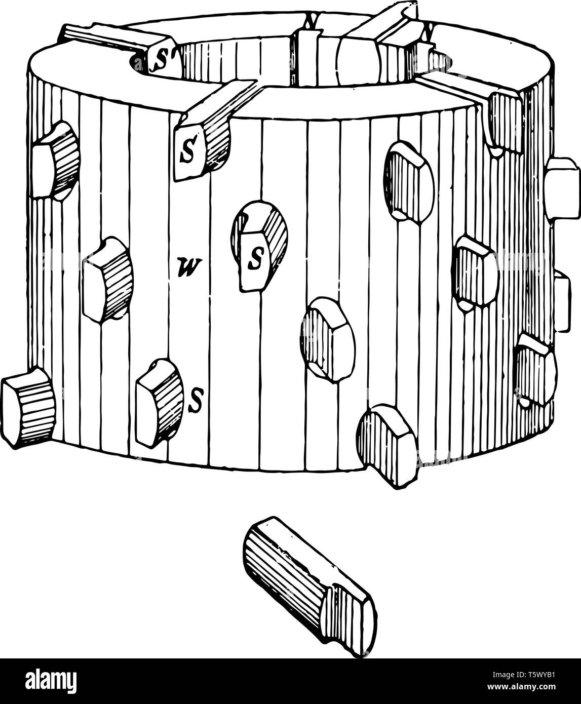 This illustration represents Sectional Milling Cutters with Inserted ...