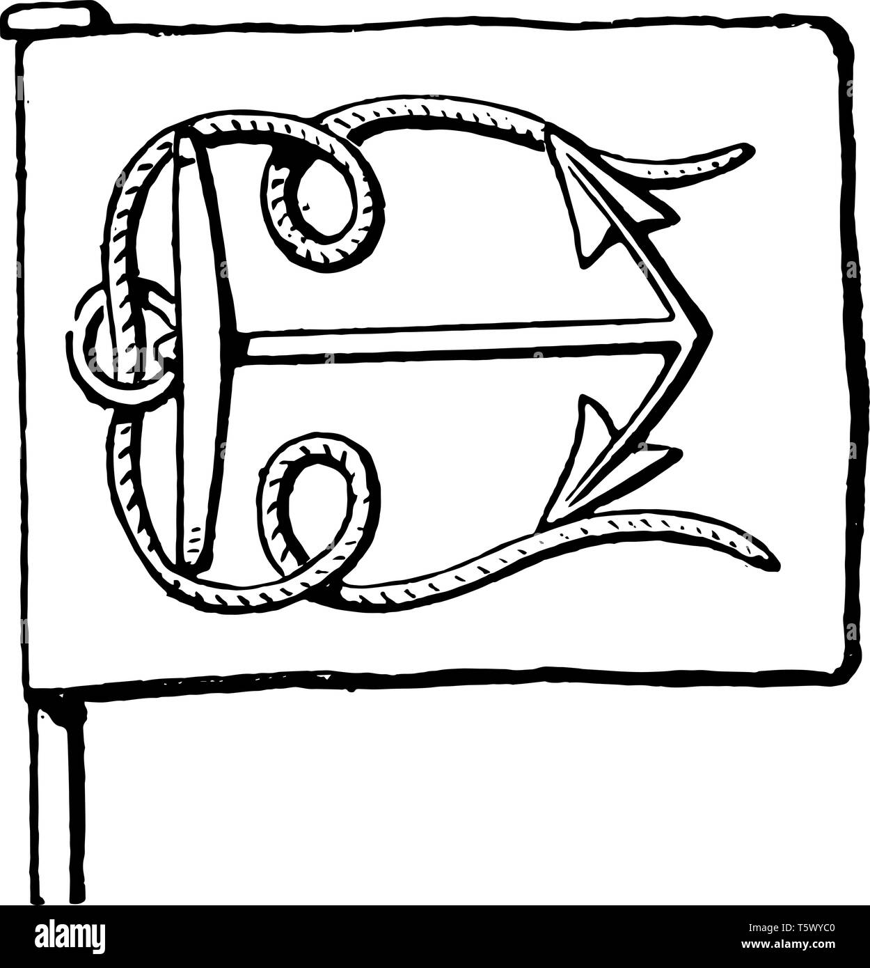 Anchor is usual to place it in pale and it depicted without a cable ...