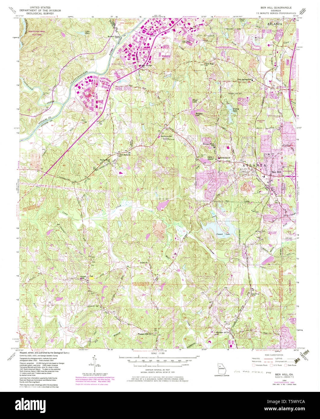 Ben hill map Cut Out Stock Images & Pictures - Alamy