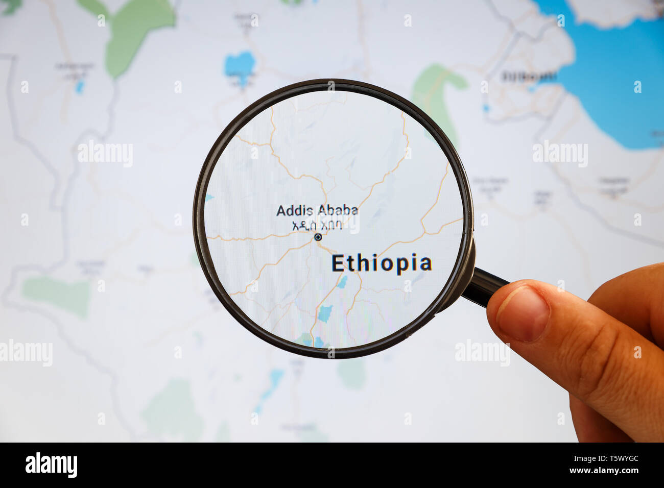 Addis ababa map hi-res stock photography and images - Alamy