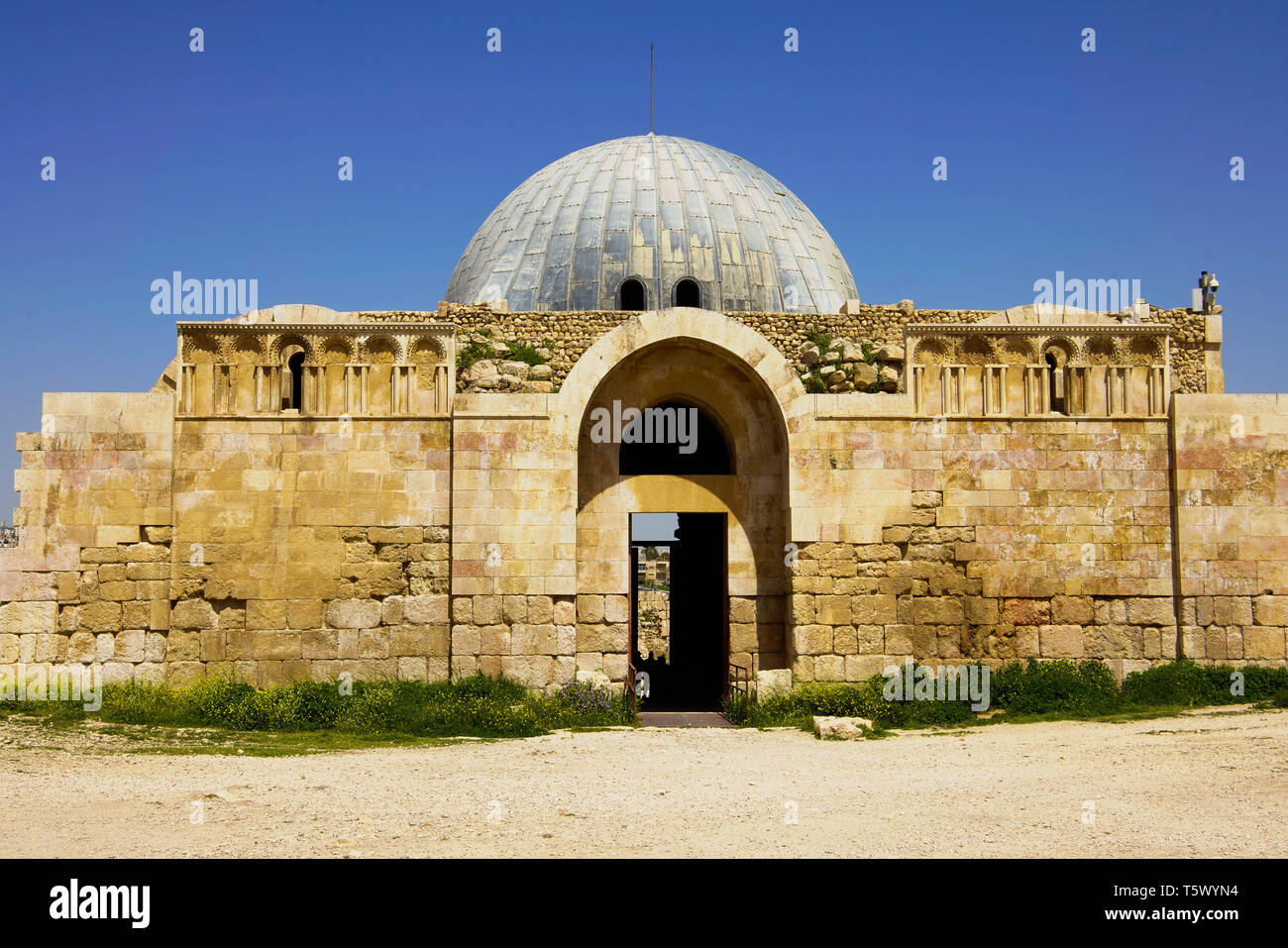 Monumental Gateway, Entrance Hall in Old Umayyad Palace at Jabal al-Qal ...