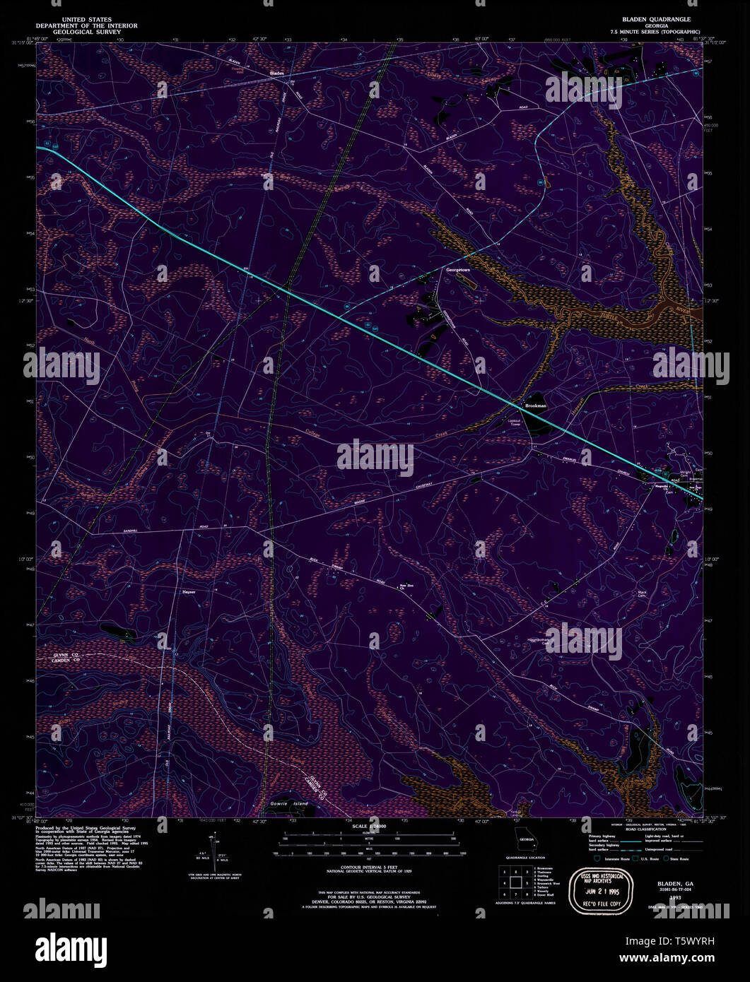 Bladen map hi-res stock photography and images - Alamy