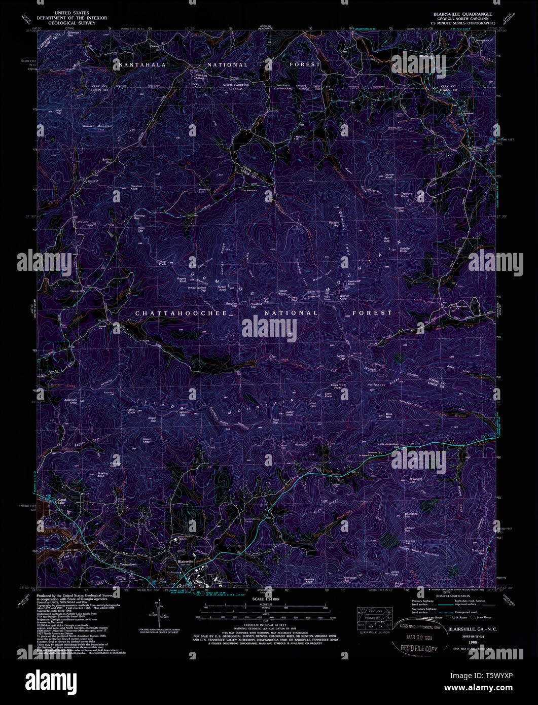 Map of blairsville hi-res stock photography and images - Alamy
