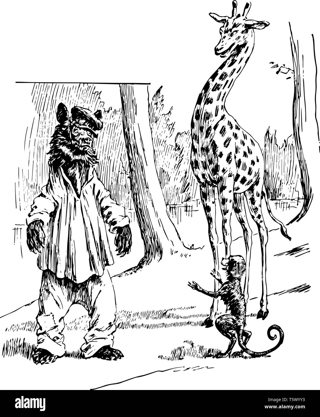 Watching giraffe Stock Vector Images - Alamy