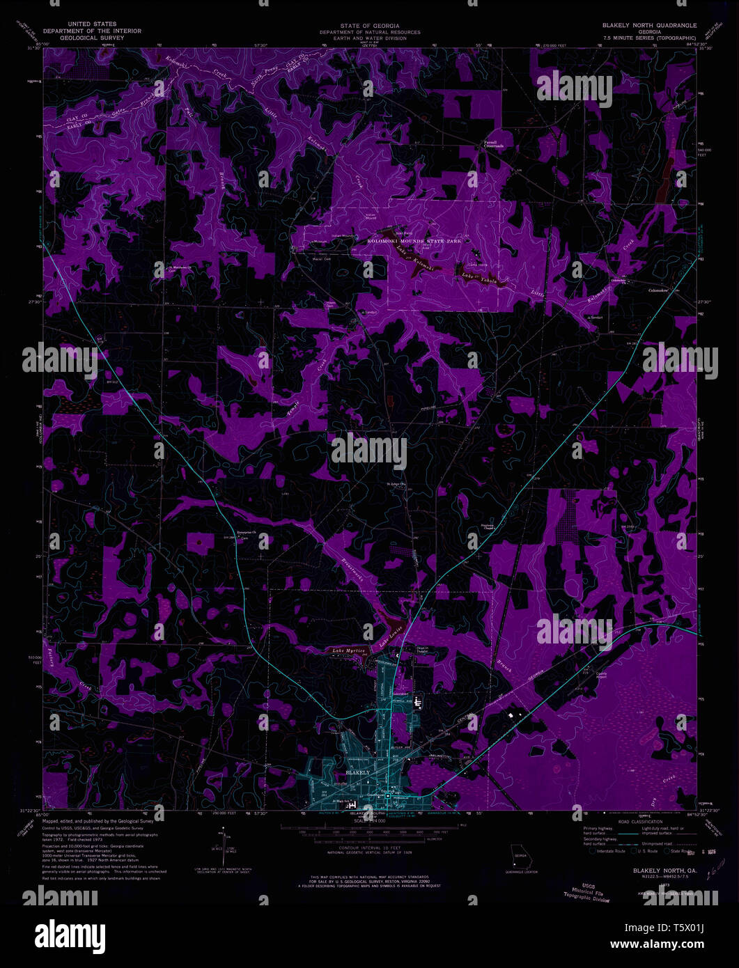 Map of blakely hi-res stock photography and images - Alamy