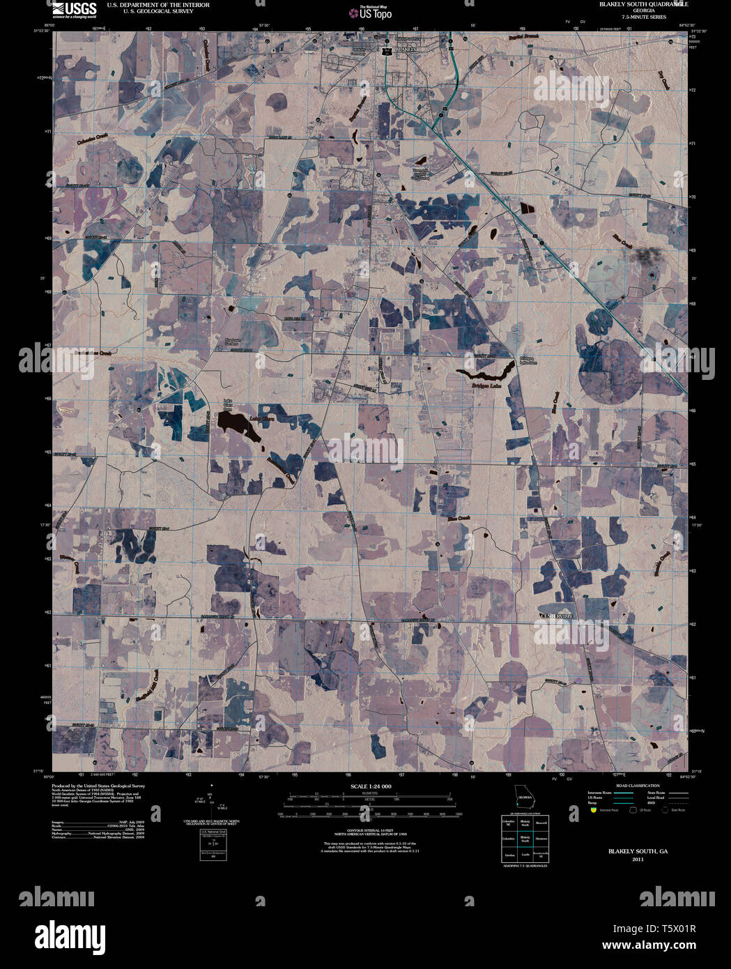 Map of blakely hi-res stock photography and images - Alamy