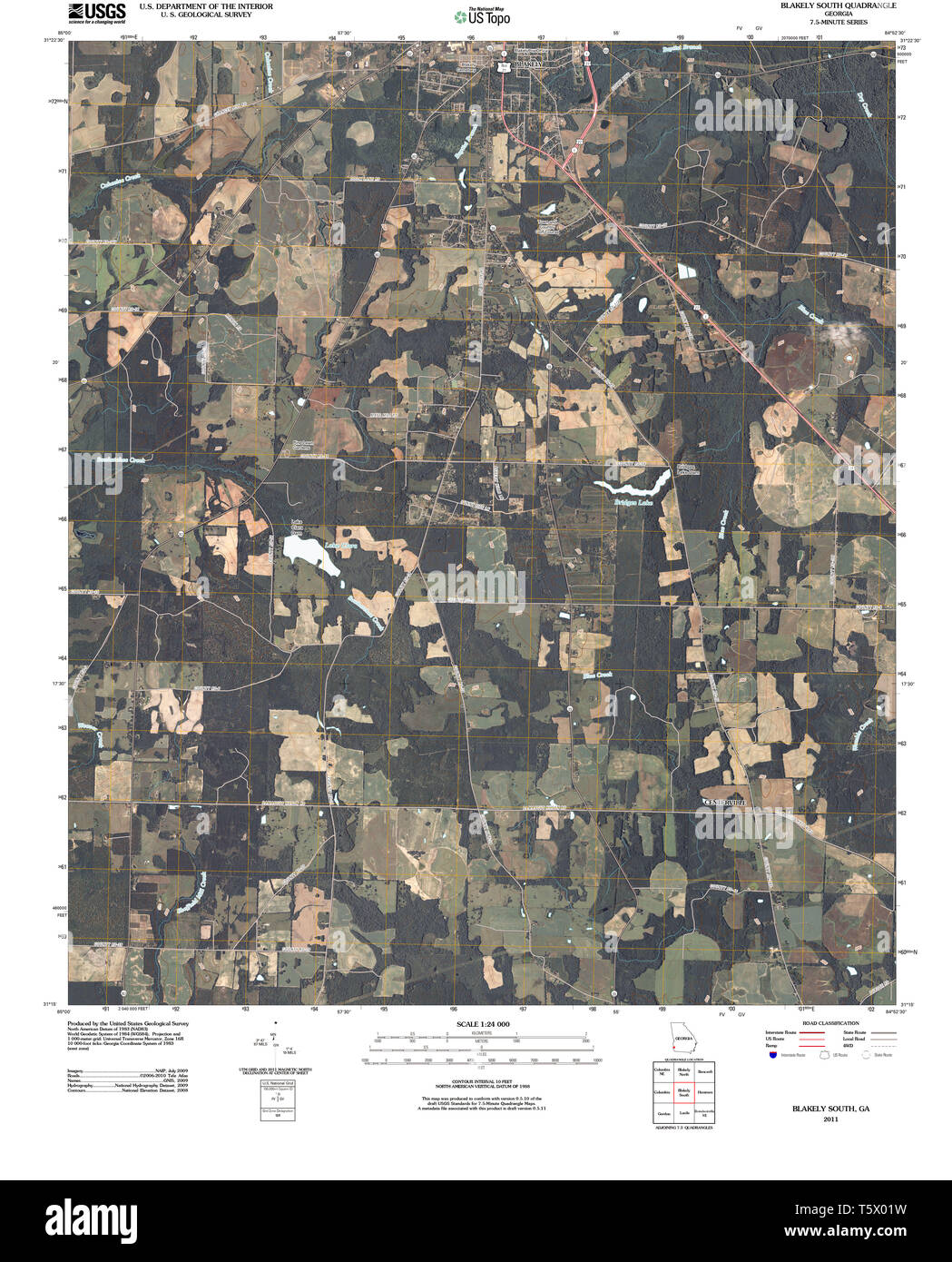 Blakely map hi-res stock photography and images - Alamy