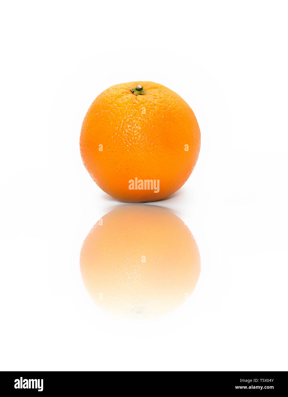Orange on white background Stock Photo - Alamy