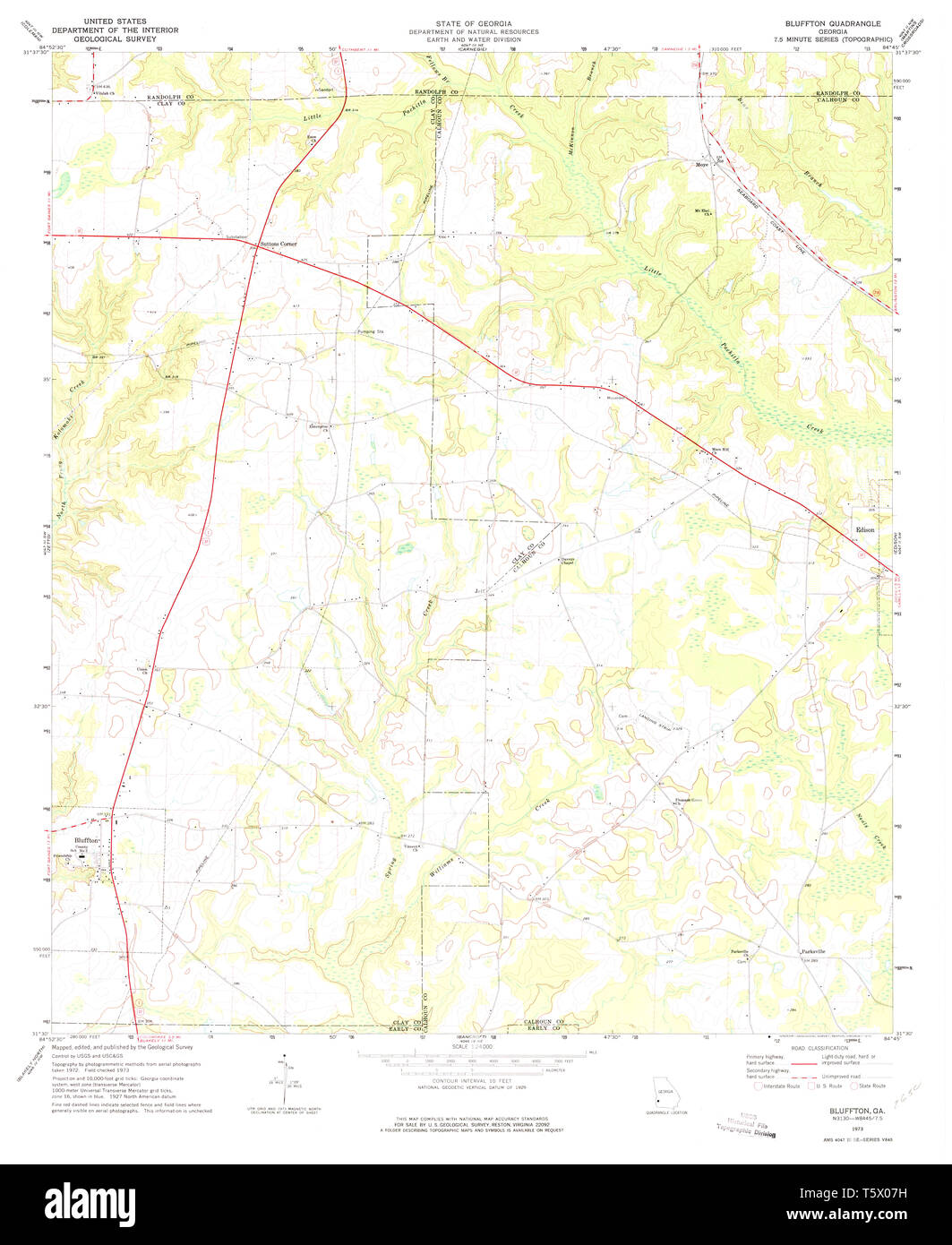 Map of bluffton hi-res stock photography and images - Alamy