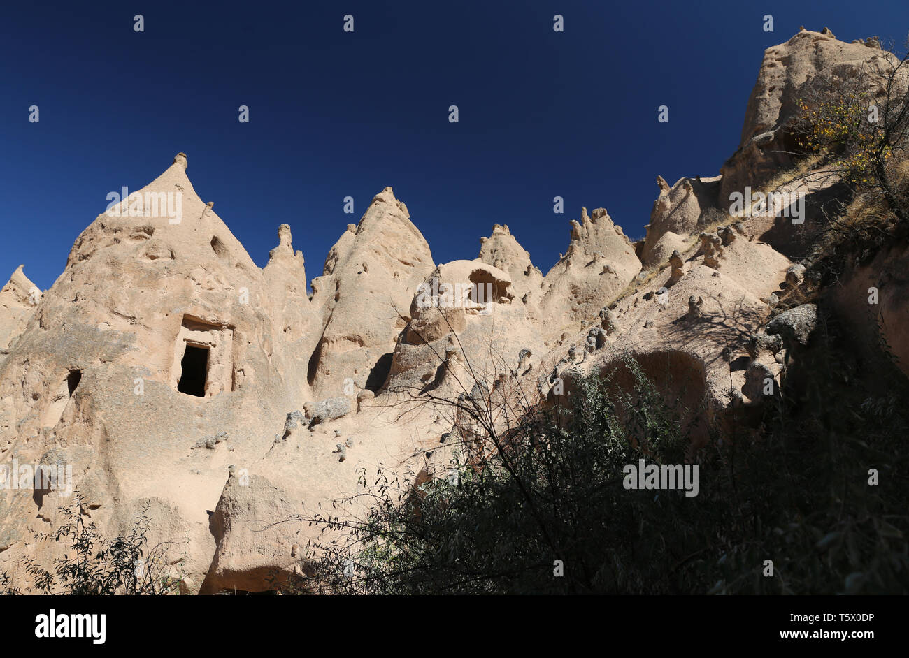Rock Formations in Zelve Valley, Cappadocia, Nevsehir City, Turkey ...
