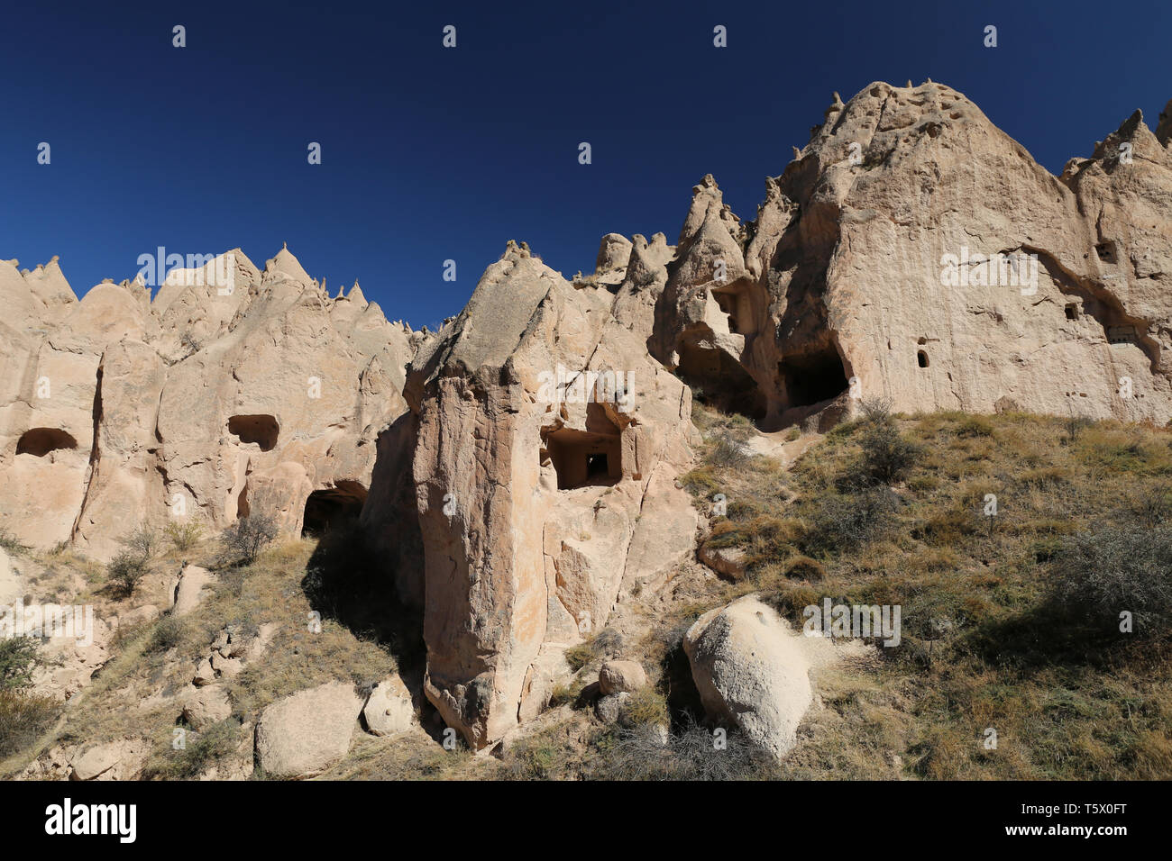 Rock Formations in Zelve Valley, Cappadocia, Nevsehir City, Turkey ...