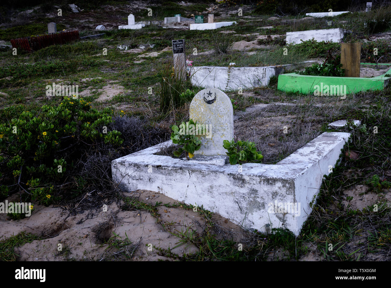 The Muslim graveyard section at the Dido Valley cemetery in Glencairn ...