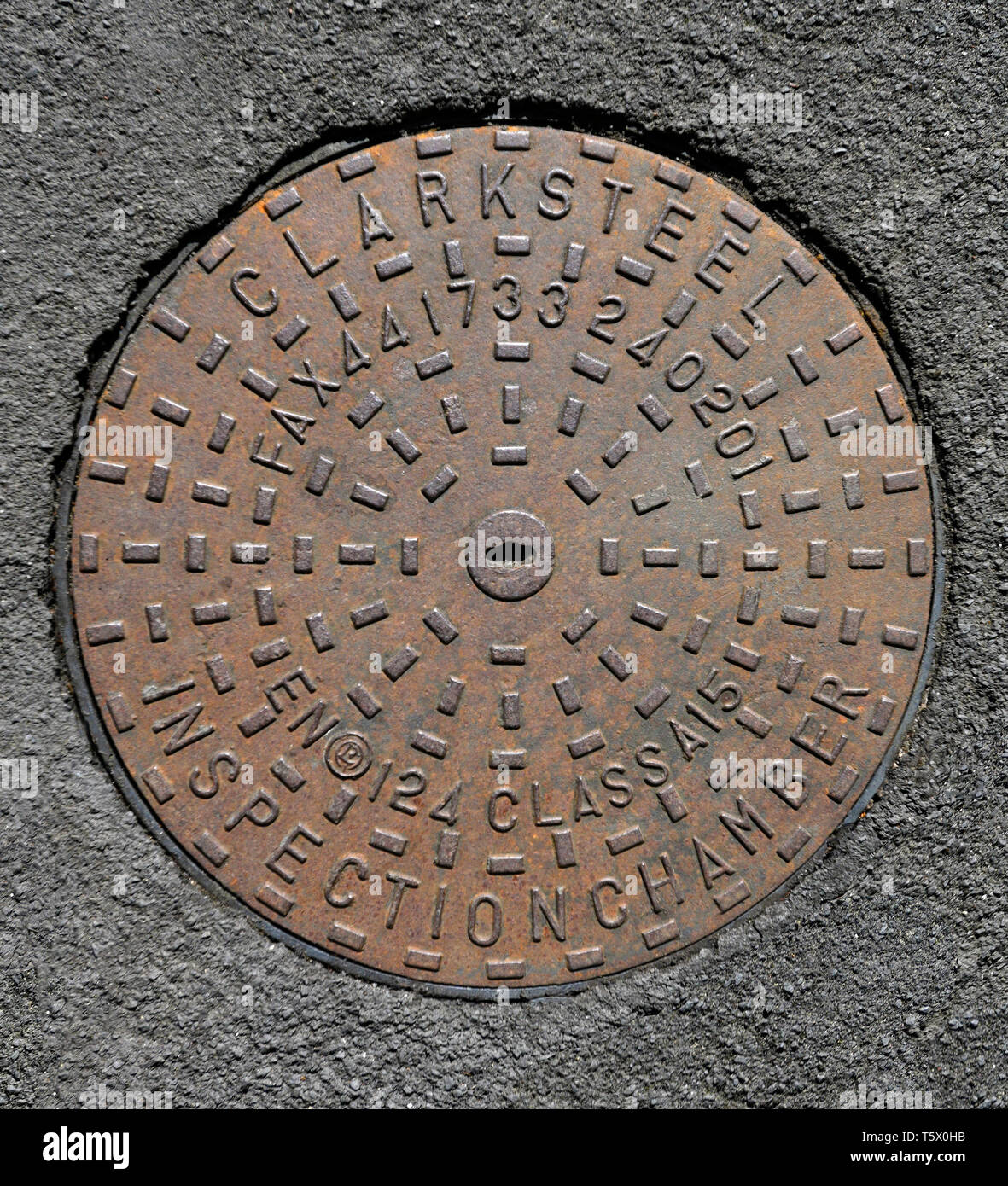 Cast Iron Inspection Chamber Cover. Clarksteel. Fax441733240201. EN124 ...