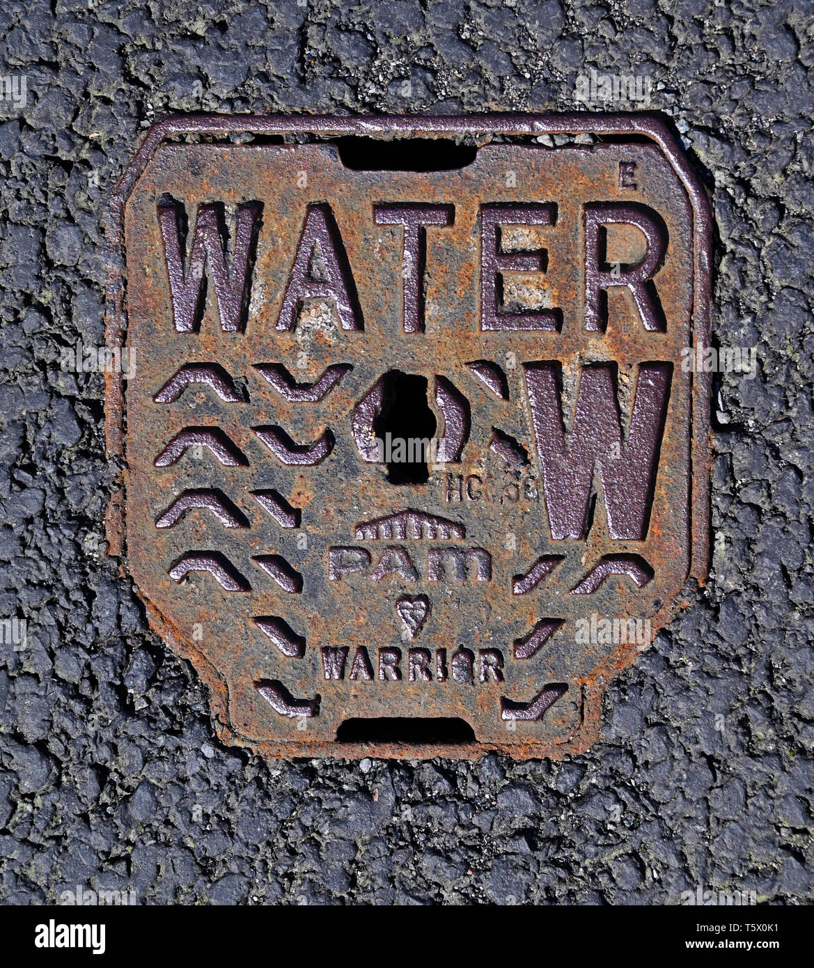 Cast Iron Water stop-cock cover. Saint Gobain PAM UK Warrior. HCB Stock ...