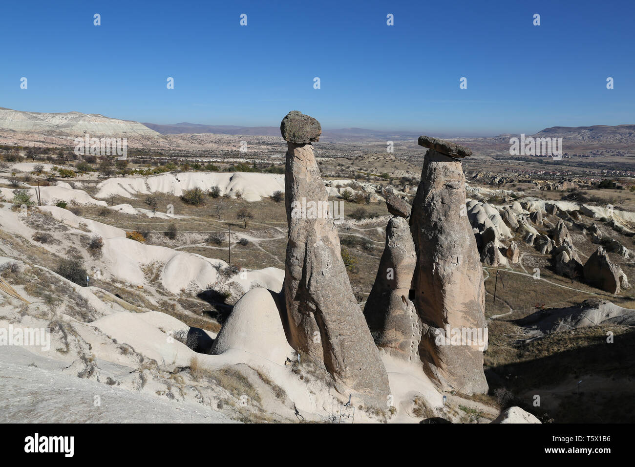 Three Beauties Fairy Chimneys in Urgup Town, Cappadocia, Nevsehir City ...