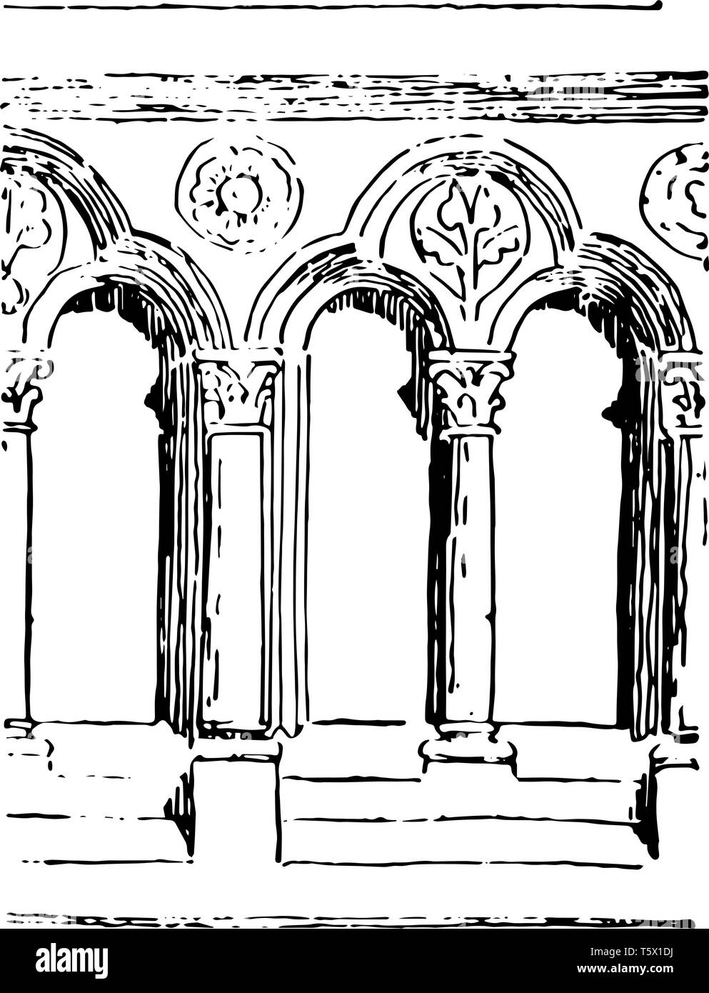 Gothic architecture early Stock Vector Images - Alamy