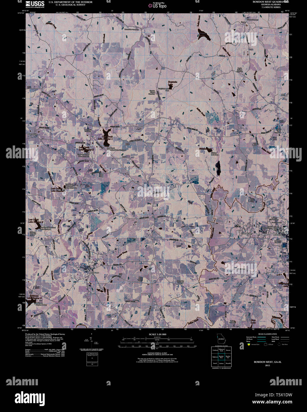 Map of bowdon hi-res stock photography and images - Alamy