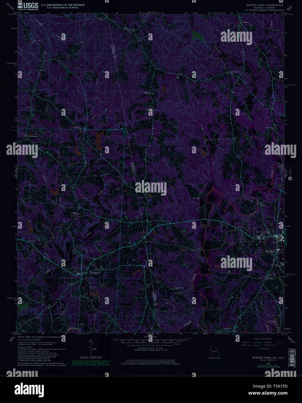 Map of bowdon hi-res stock photography and images - Alamy