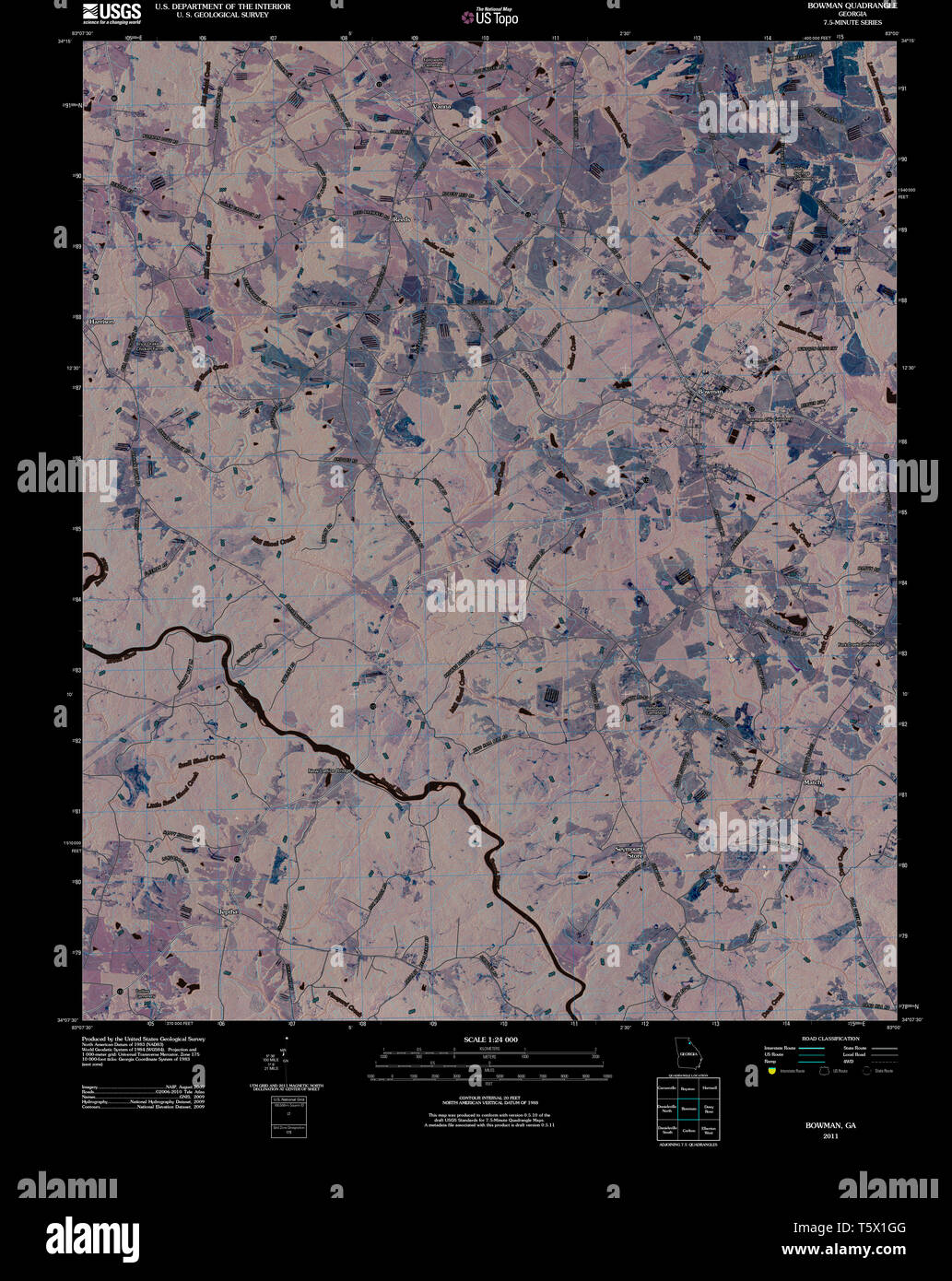 Map of bowman hi-res stock photography and images - Alamy