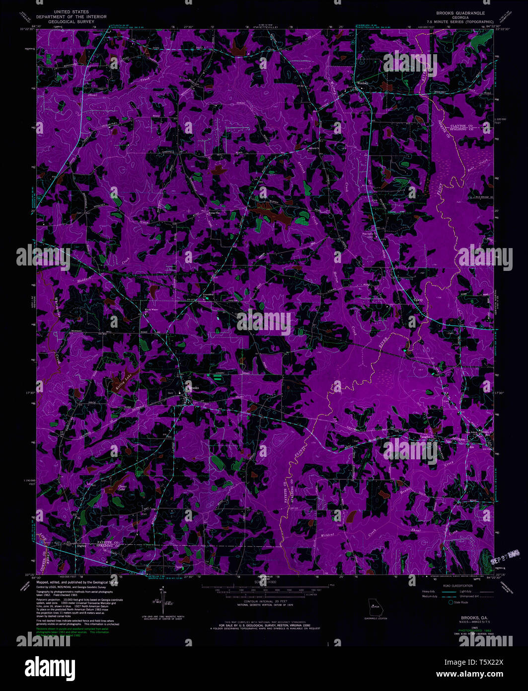 Brooks georgia map hi-res stock photography and images - Alamy