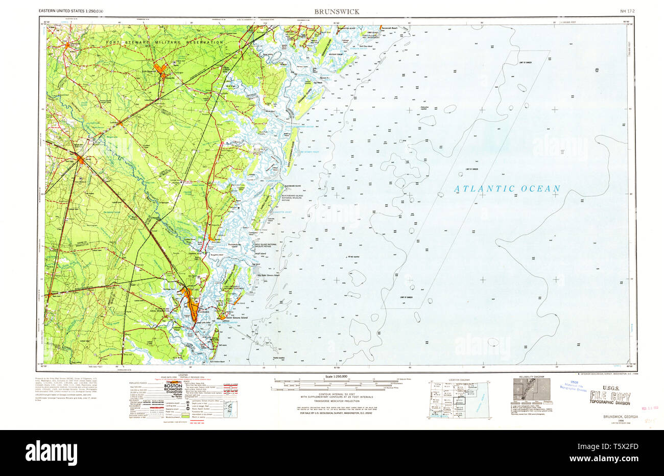 Brunswick georgia map hi-res stock photography and images - Alamy