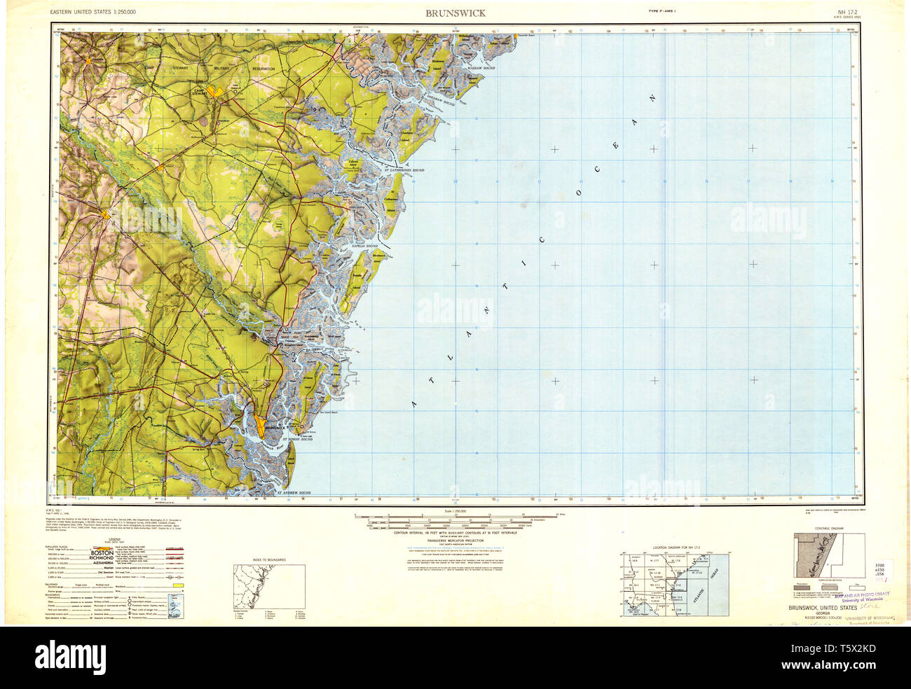 Brunswick georgia map hi-res stock photography and images - Alamy