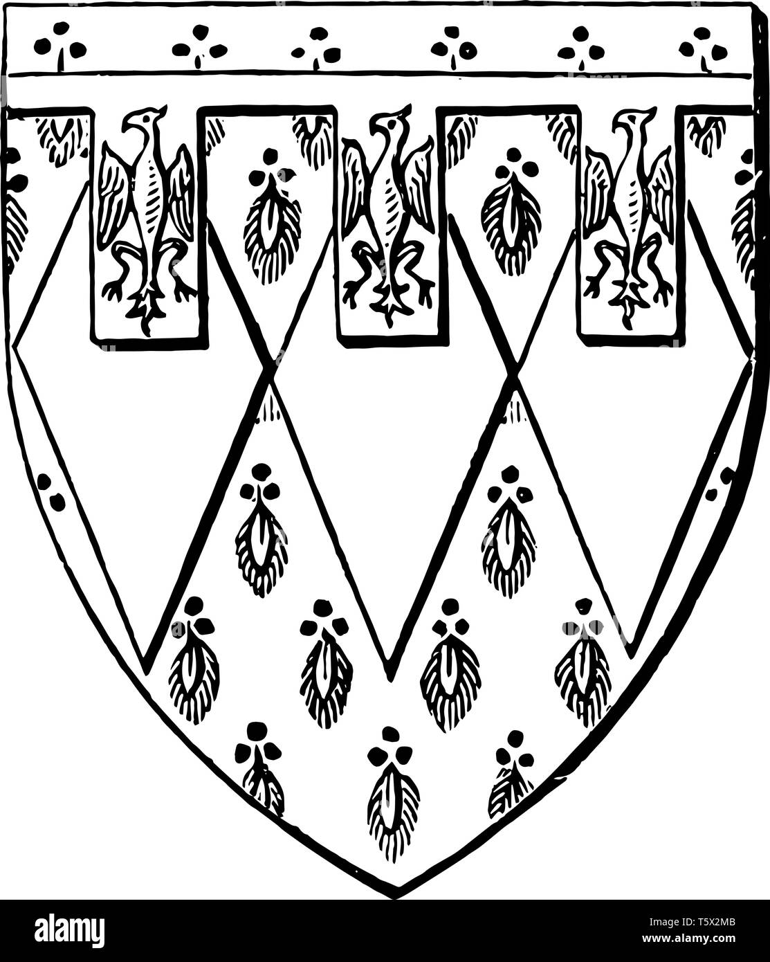 Shield of Sir Edward de Montague is a escutcheon field heraldry vintage ...