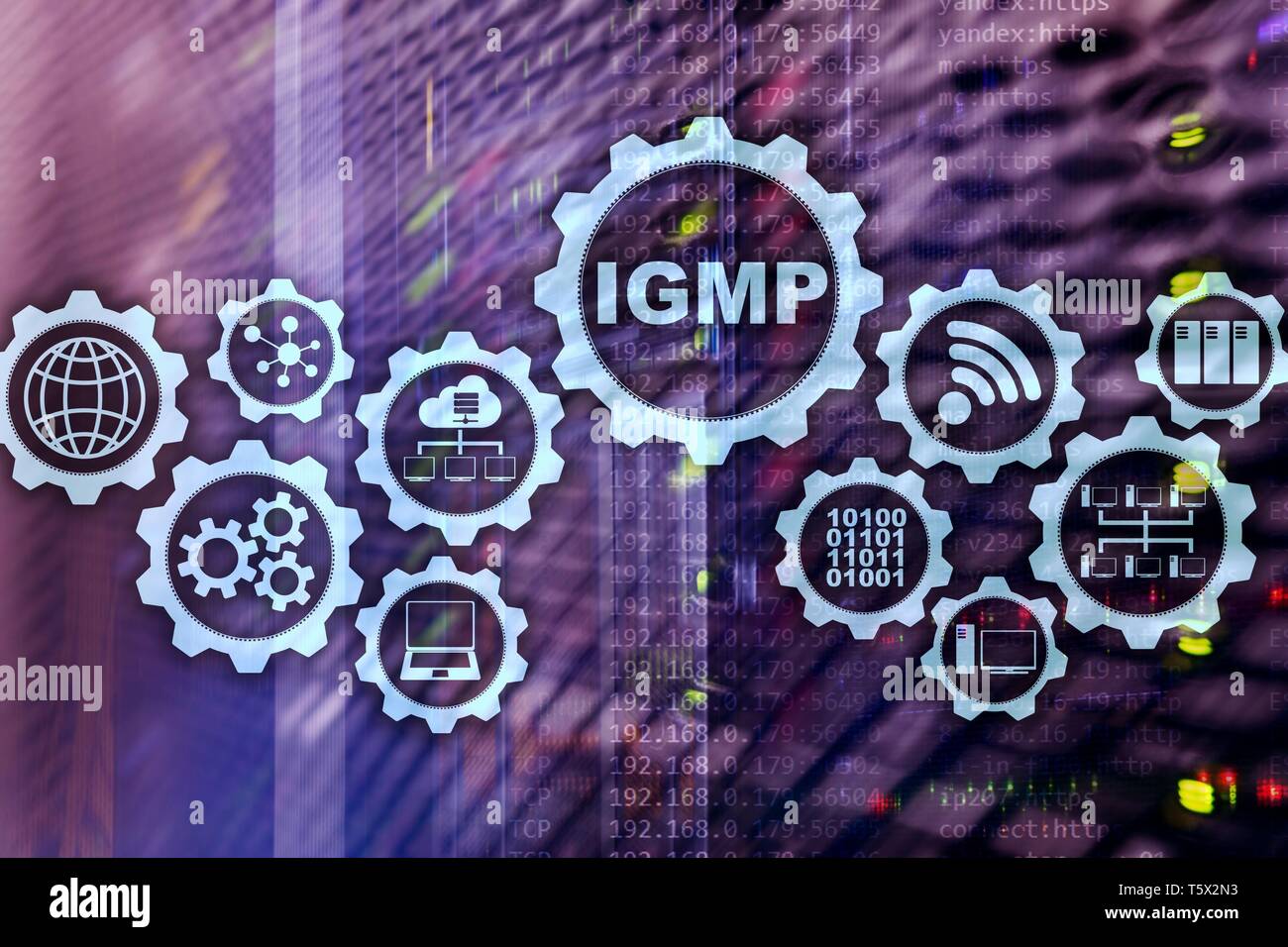 IGMP. Internet Group Management Protocol concept. Communications ...