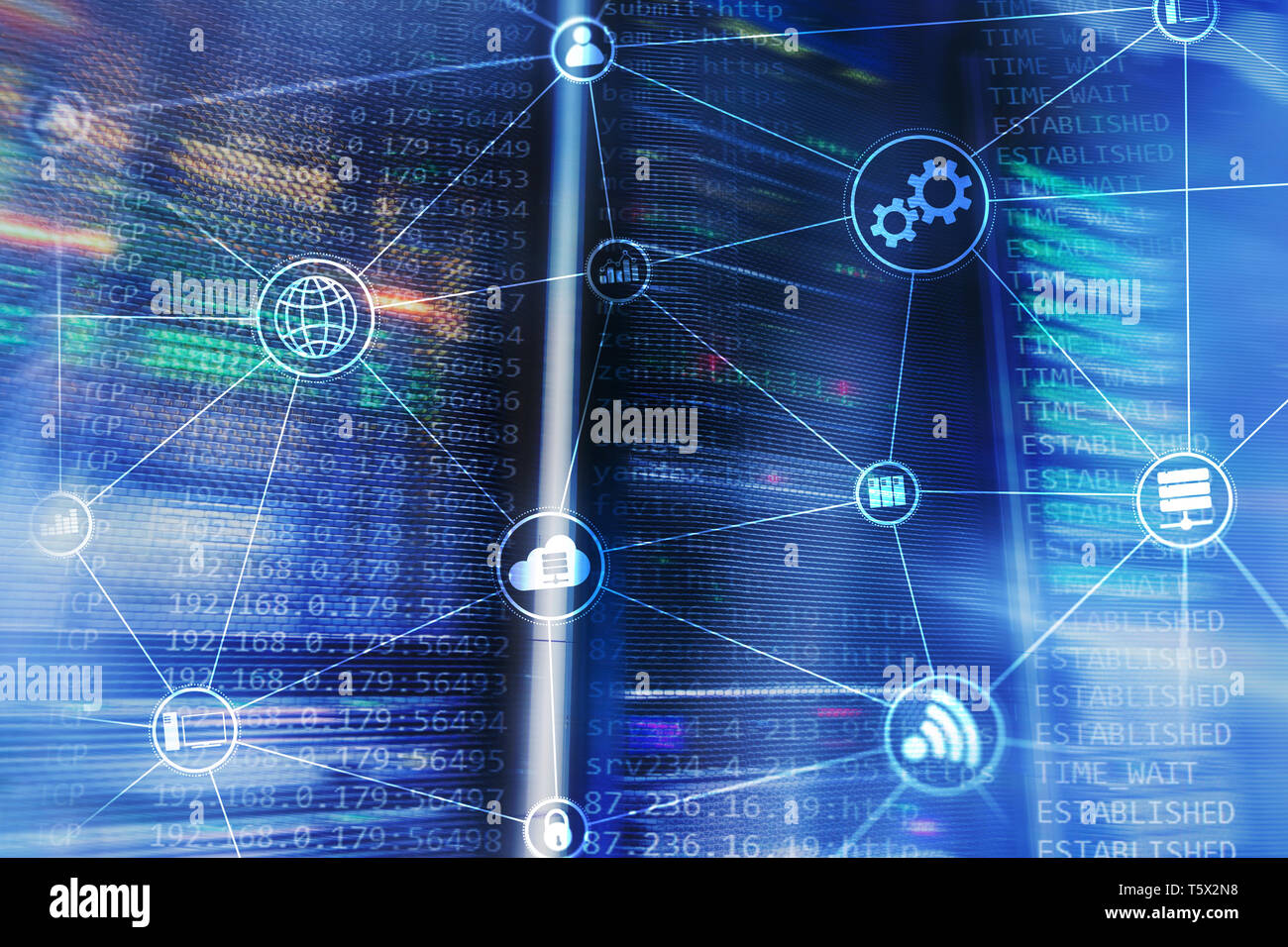 Virtual enterprise network architecture hi-res stock photography and ...