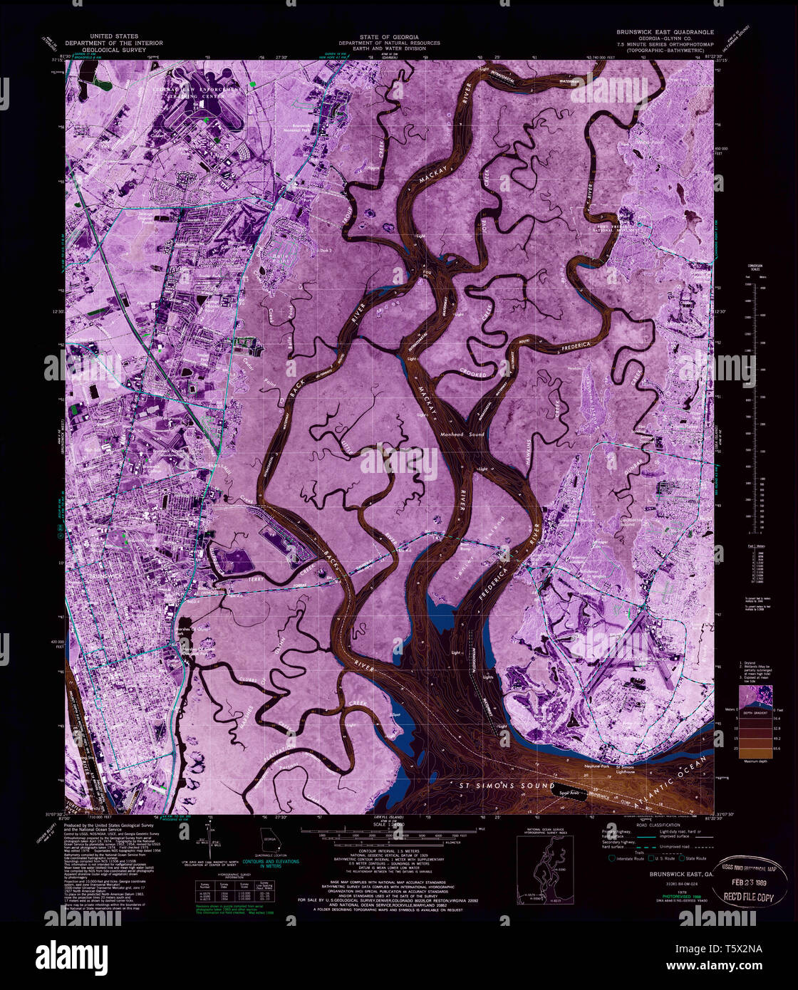 Brunswick georgia map hi-res stock photography and images - Alamy