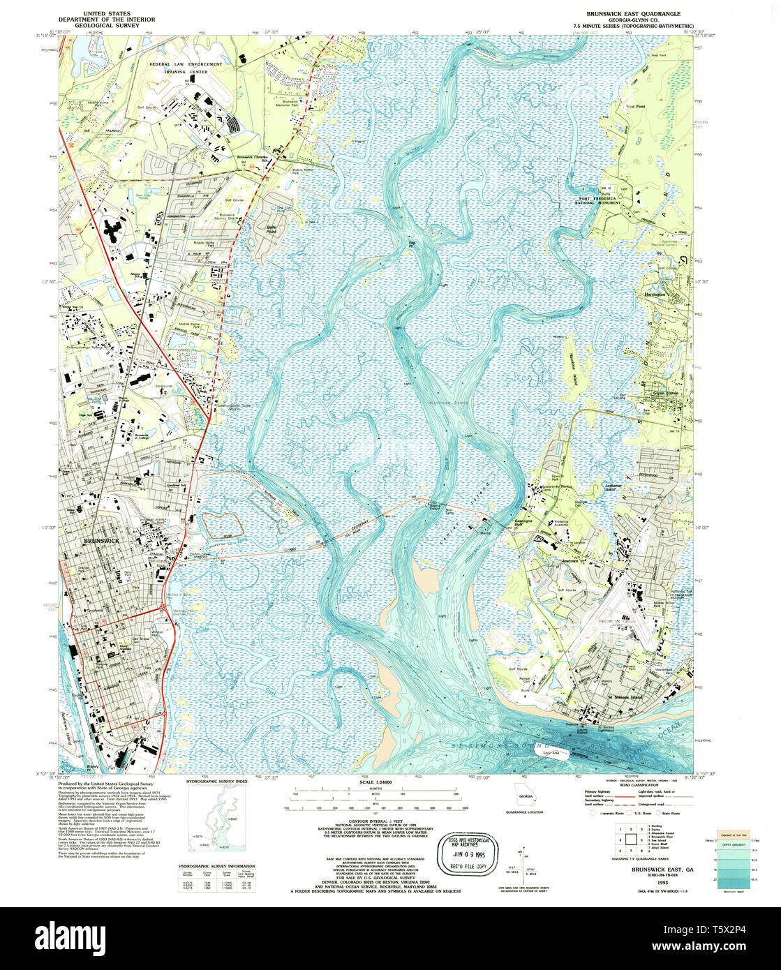 Map of brunswick georgia hi-res stock photography and images - Alamy