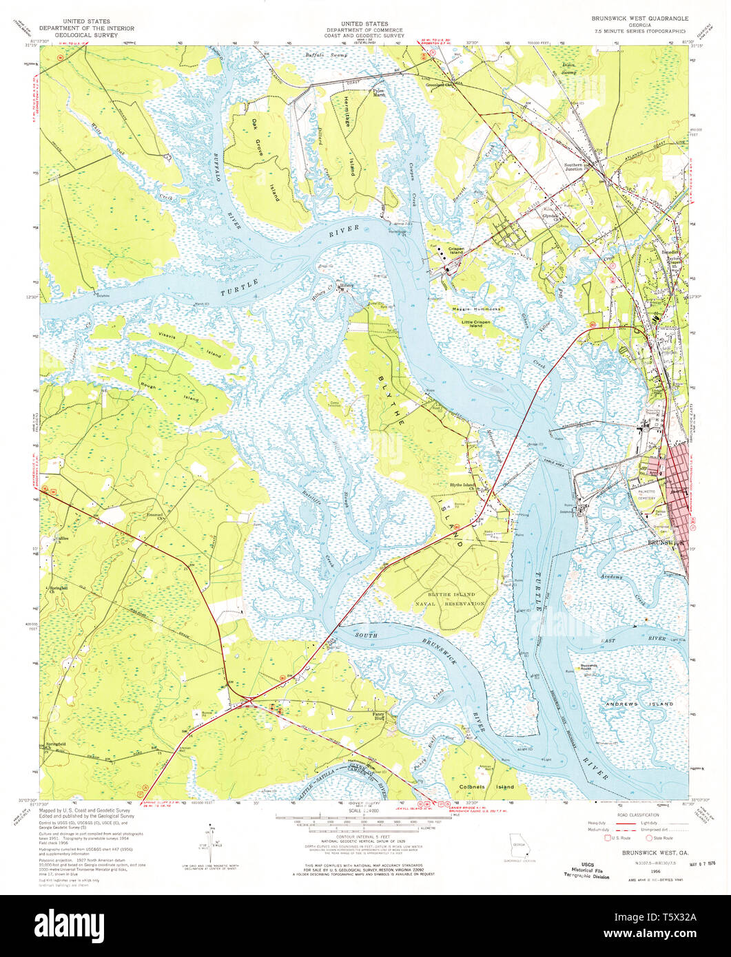 Brunswick georgia map hi-res stock photography and images - Alamy