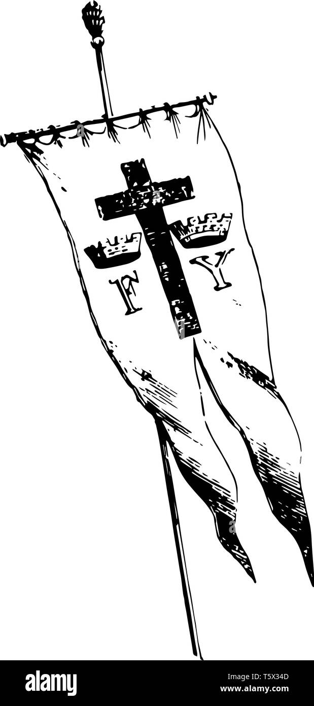 Crosses With Banners Drawings