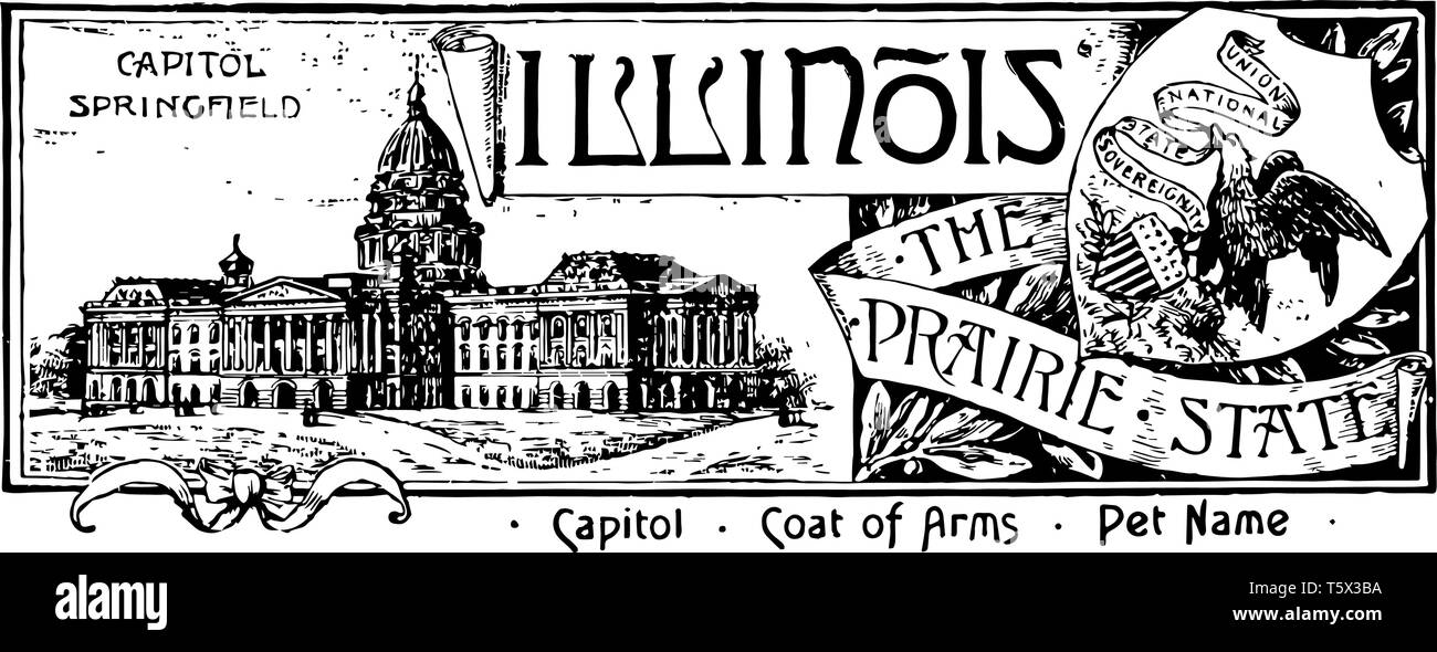 Illinois state capitol Stock Vector Images - Alamy