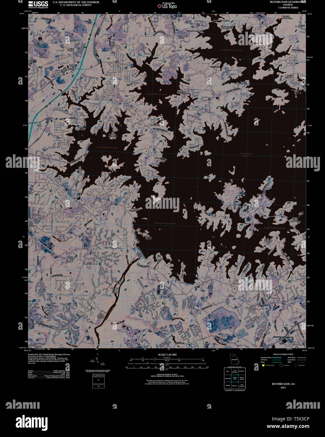 Map of buford hi-res stock photography and images - Alamy