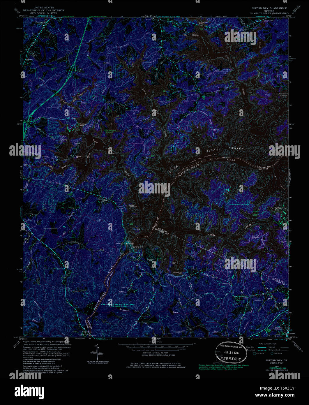 Map of buford hi-res stock photography and images - Alamy