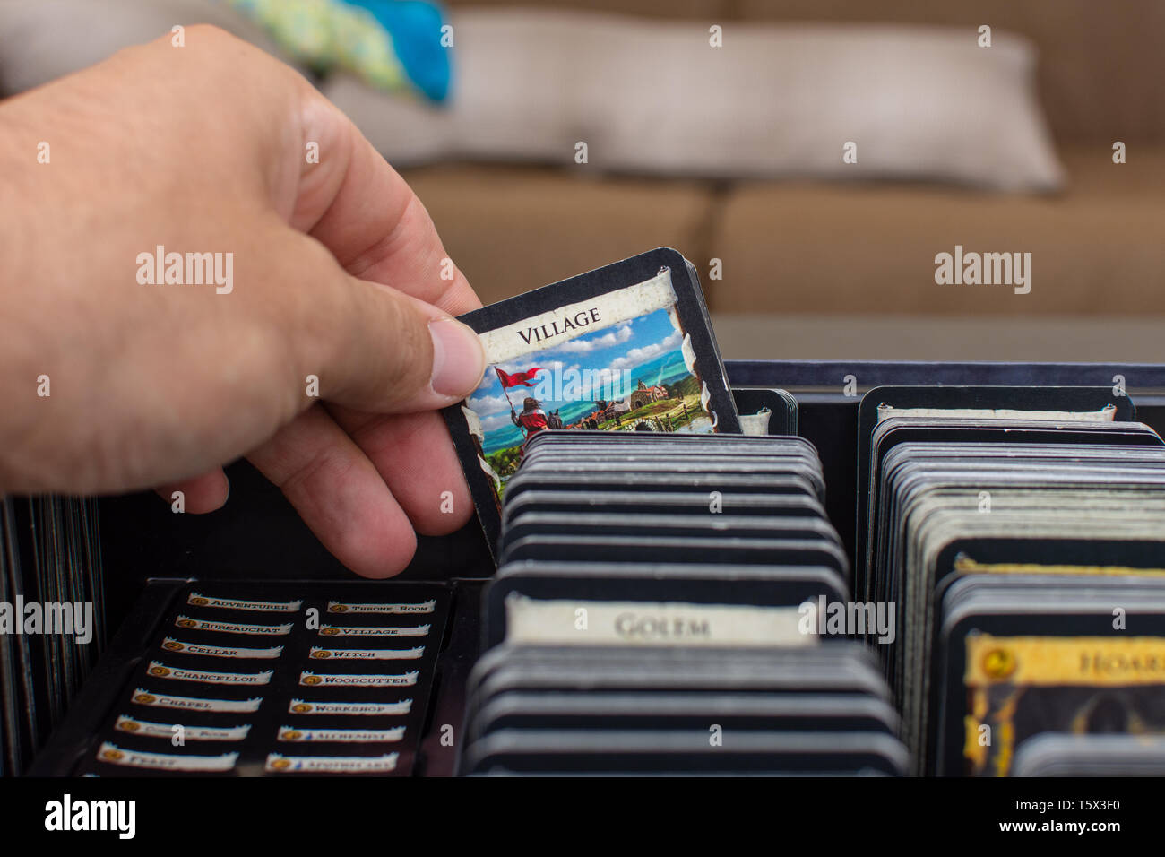 "RAK, RAK, UAE - 4/20/2019 : View of card selection of Village card in ...